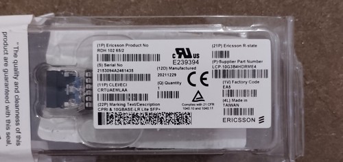 Ericsson RDH 102 65/2 10G Base LR Lite SFP Transceiver Module | eBay