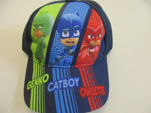 NEW PJ Masks Toddler Boys Blue Baseball Cap Gekko Catboy & Owlette Hat ...