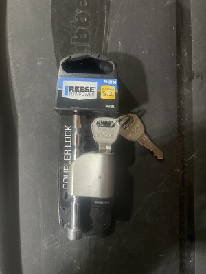 Reese Adjustable Tow Hitch Coupler Tongue Lock w/ 2 Flat Keys Fits Most ...
