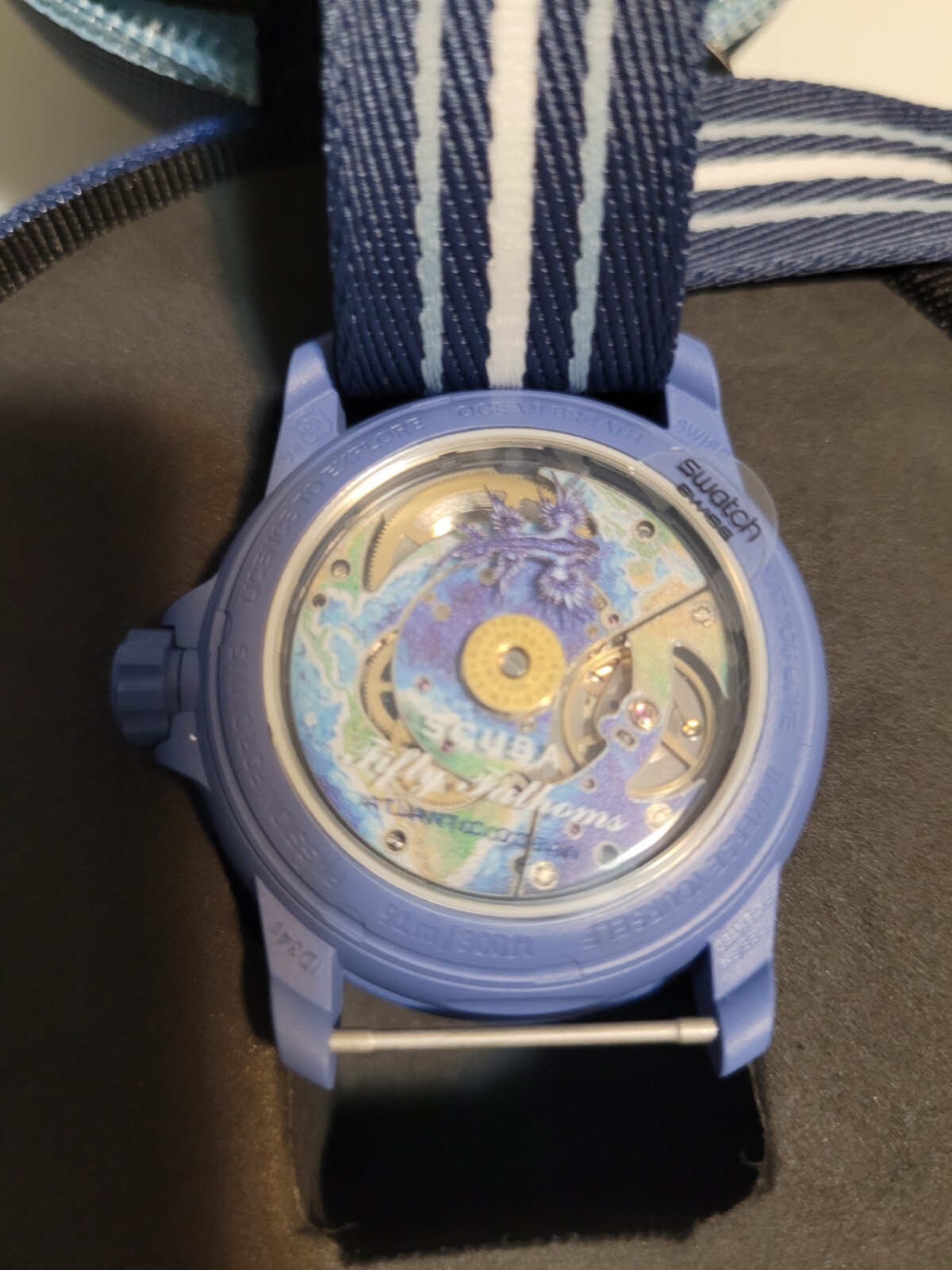 Blancpain x Swatch Scuba Fifty Fathoms Atlantic Ocean Blue Dial Watch ...