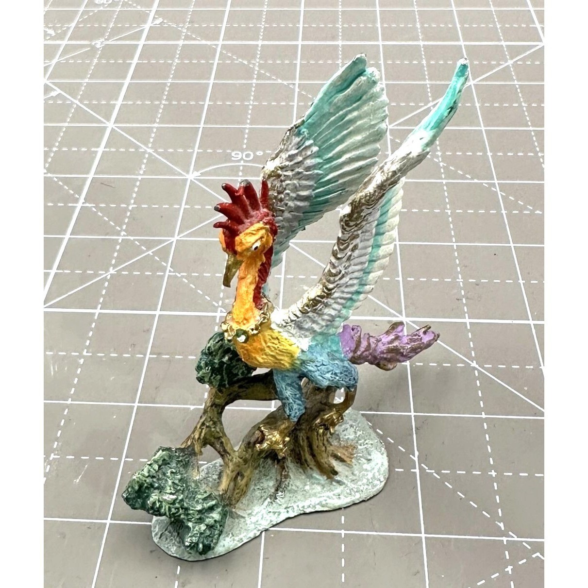 Vintage Simurgh Mythical Flying Bird Enchanted Mountain Fantasy Xanth Franklin M | eBay