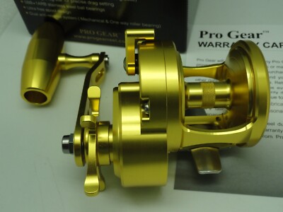 PRO GEAR Oceanus SD45 Pro Gear Star Drag reel Gold RH Extra Aluminum ...