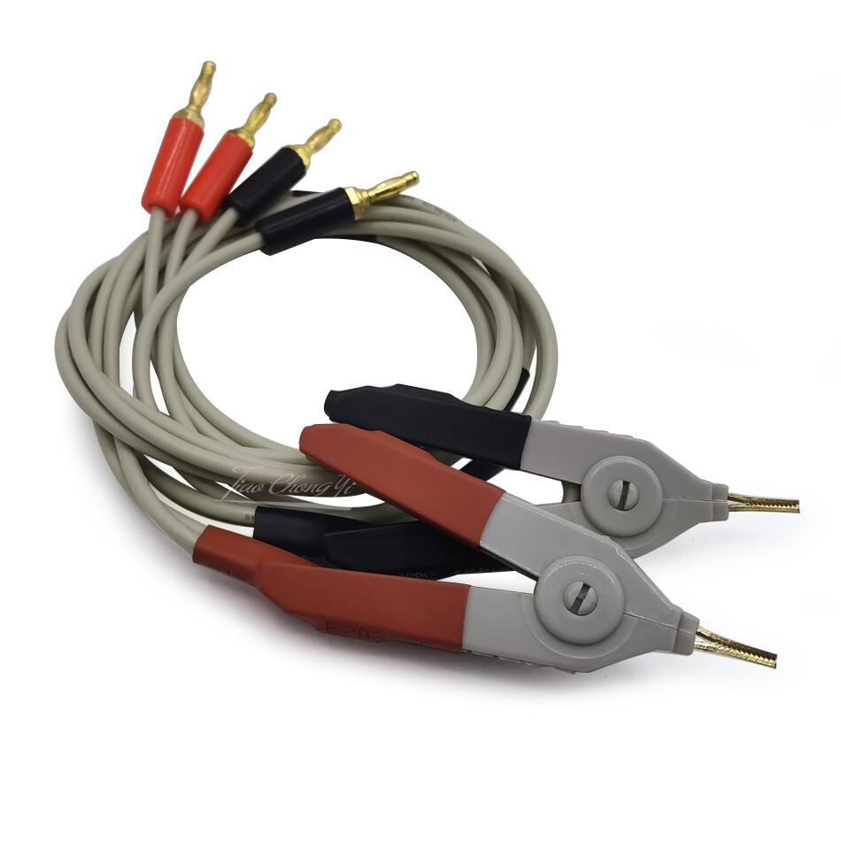 4 Wire Probe Silicone Banana Connector Test Lead Clip Cable for LCR ...