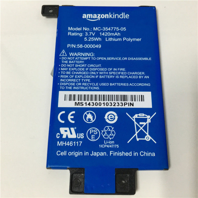 OEM 1420mAh Battery 58-000049 MC-354775-05 Amazon Kindle PaperWhite 2nd ...