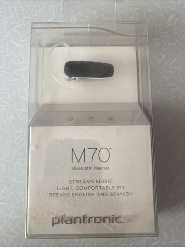 New Plantronics M70 Bluetooth Headset Black Streams Music Media English ...