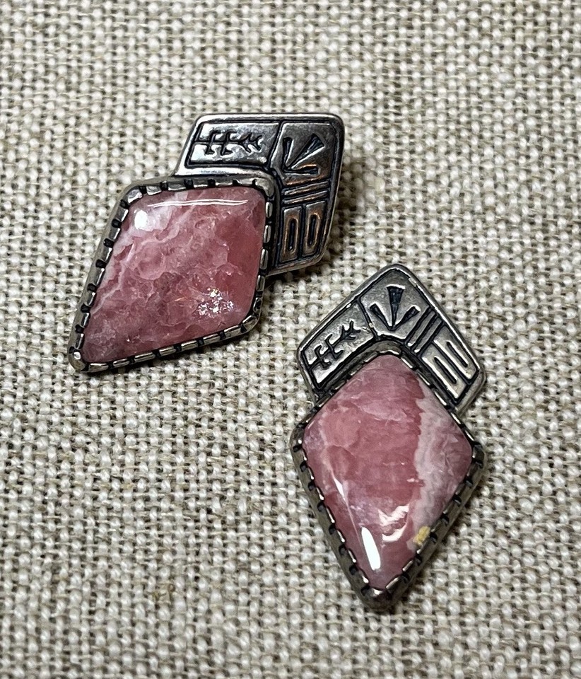Roderick Tenorio RMT .925 Rhodochrosite Earrings [Damaged - 1 Missing ...