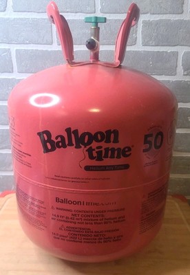 Helium Tank EMPTY Balloon Time 14.9 cu ft. Fills 50 9” balloons | eBay