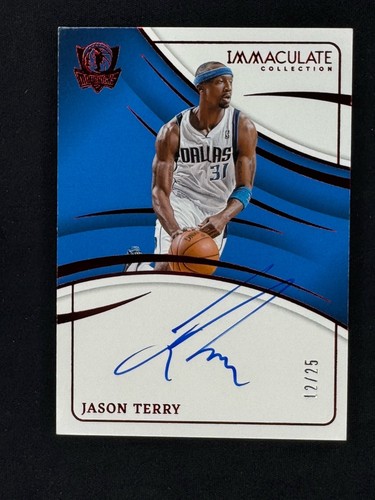 2023-24 Immaculate Signatures Jason Terry Red /25 On Card Auto ...