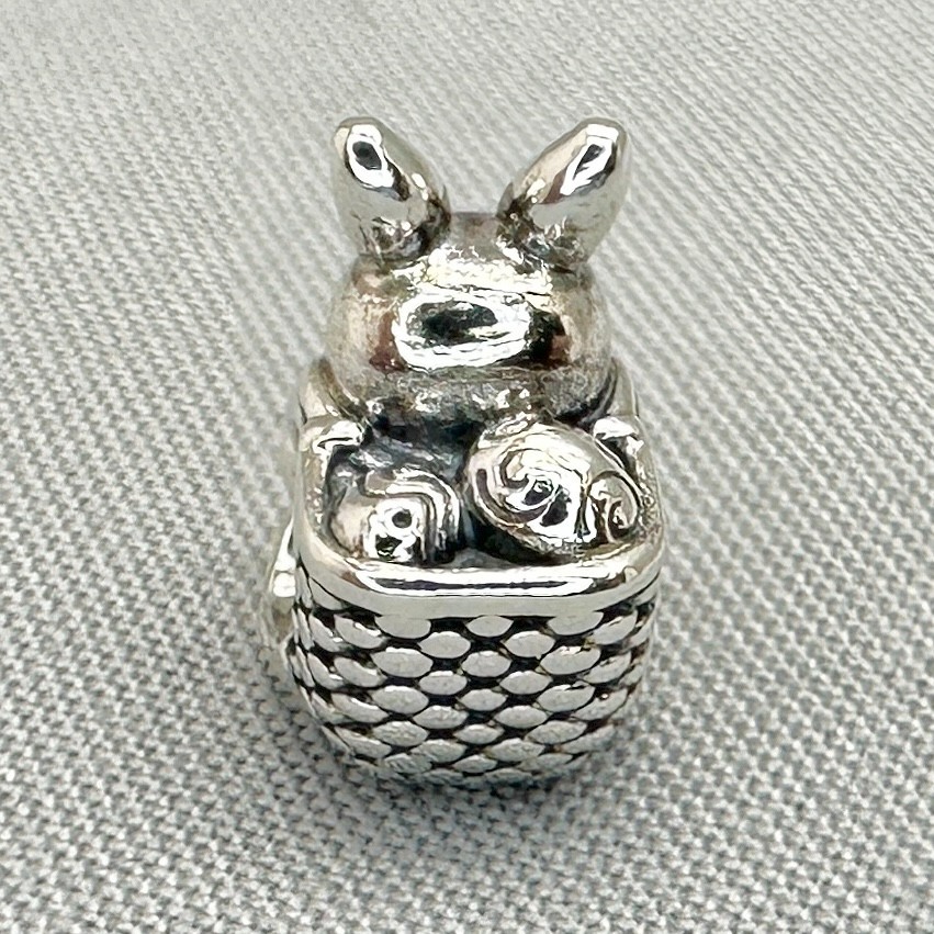 Authentic Pandora Moments Easter Bunny Charm/Bead Silver 925 ALE 791121 ...