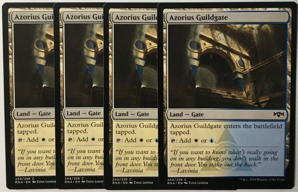 MTG 4X AZORIUS GUILDGATE 244/259 RAVNICA ALLEGIANCE COMMON NEAR MINT-PLAYSET | eBay