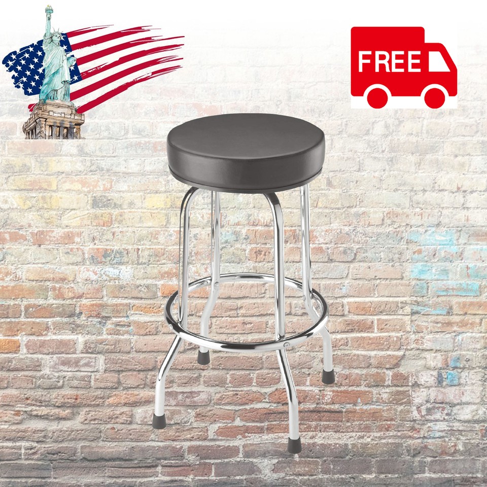 BIG RED Swivel Bar Stool Padded Garage/Shop Seat, 28.74" Tall, 18.5 ...