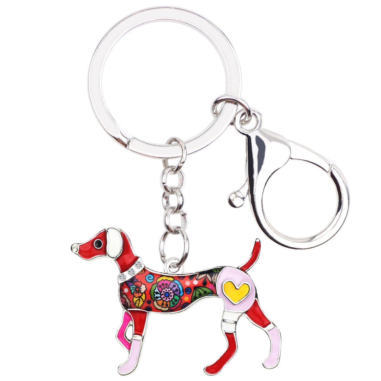 Enamel Alloy Whippet Dog Keychains Car Keyring Pets Jewelry Gifts Bag ...