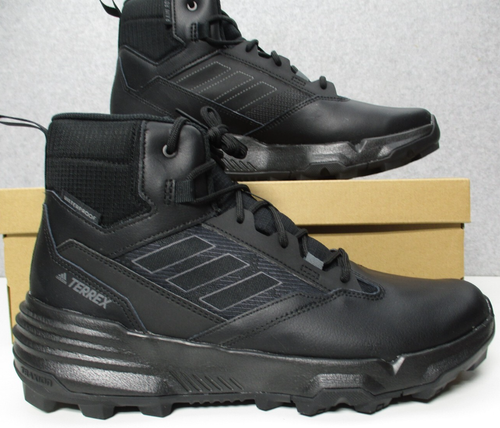 Size 11 - adidas Terrex Unity Leather Rain.RDY Mid Black Grey for sale ...