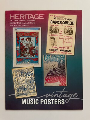 Heritage Auction Catalog VINTAGE MUSIC POSTERS July 16-18, 2021 | eBay