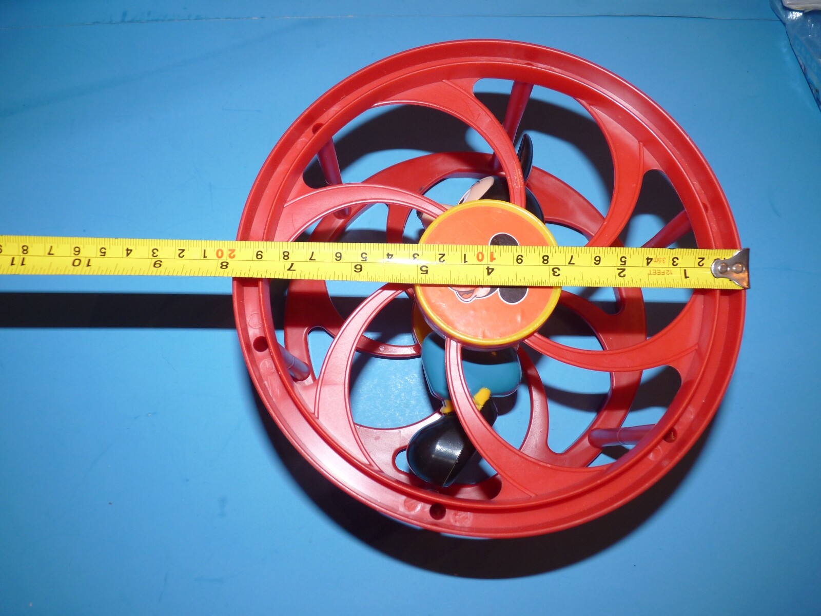 Vintage Disney Mickey Mouse Rolling Wheel Toy Walt Disney Productions ...