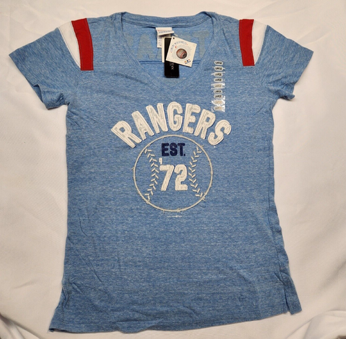 Women's Texas Rangers MLB V-Neck T-shirt Genuine Merchandise 5th ...