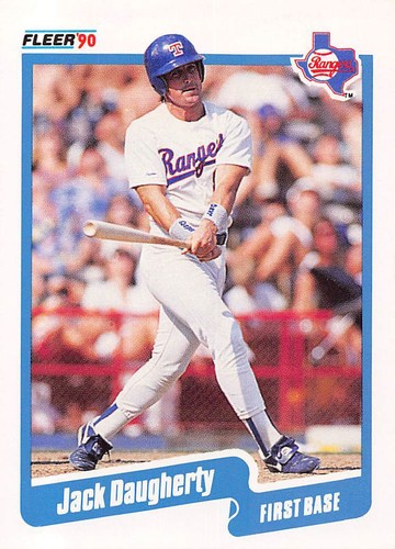 Jack Daugherty 1990 Fleer 294 Texas Rangers Rookie Baseball Card | eBay