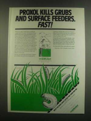1985 Nor-Am Proxol Ad - Kills Grubs and Surface Feeders | eBay
