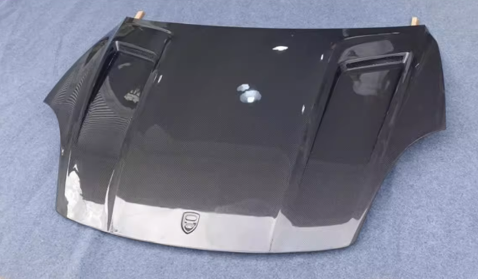 Real Carbon Fiber Front Hood Vented Bonnet Cover For Porsche Cayenne ...