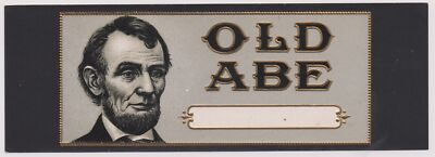 Vintage OLD ABE Abraham Lincoln Cigar Box Label 2.25x6.5" 1910’s | eBay
