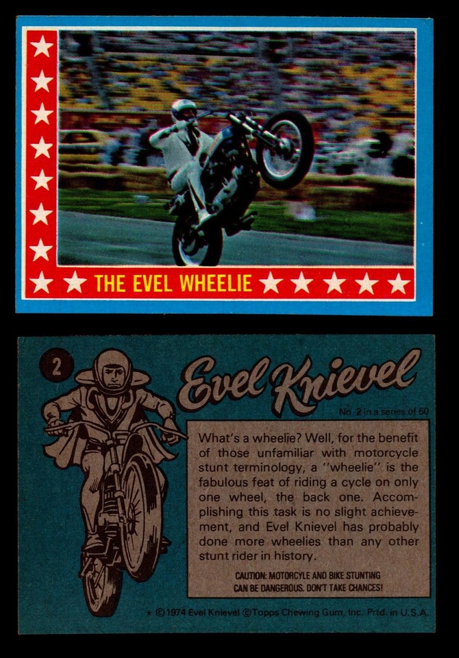 Evel Knievel Topps 1974 Vintage Trading Cards You Pick Singles #1-60 | eBay