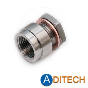 EXHAUST LAMBDA OXYGEN SENSOR BOSS & NUT M18 x 1.5 Stainless Steel High ...