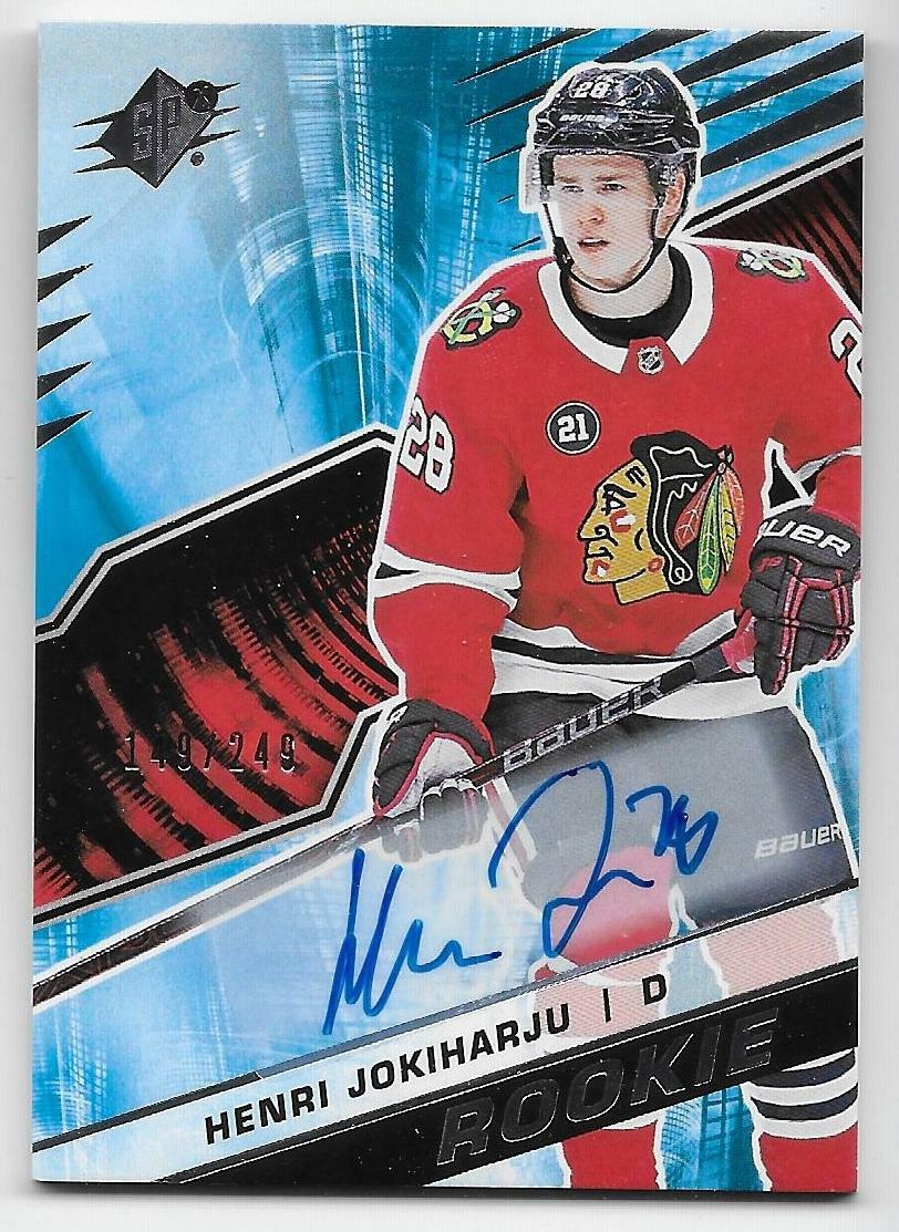 18/19 SPx ROOKIES AUTOGRAPH #RHJ Henri Jokiharju #149/249 | eBay