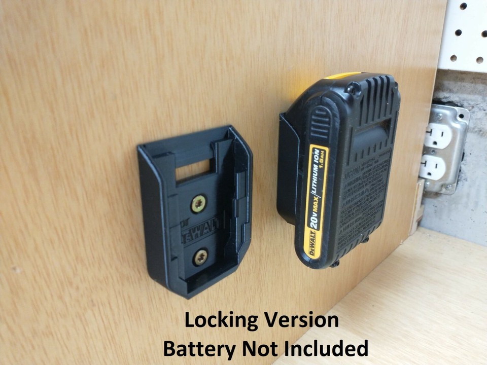 Wall Mount for DeWalt DCB101 Charger with Optional 20v Max Battery ...