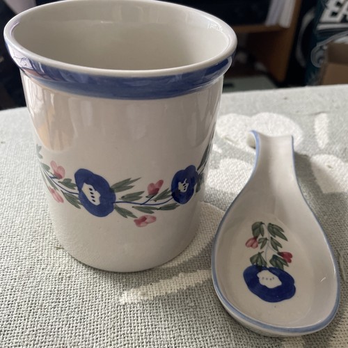 Designtac Inc Decorative Matching Utensil Container and Spoon Rest | eBay