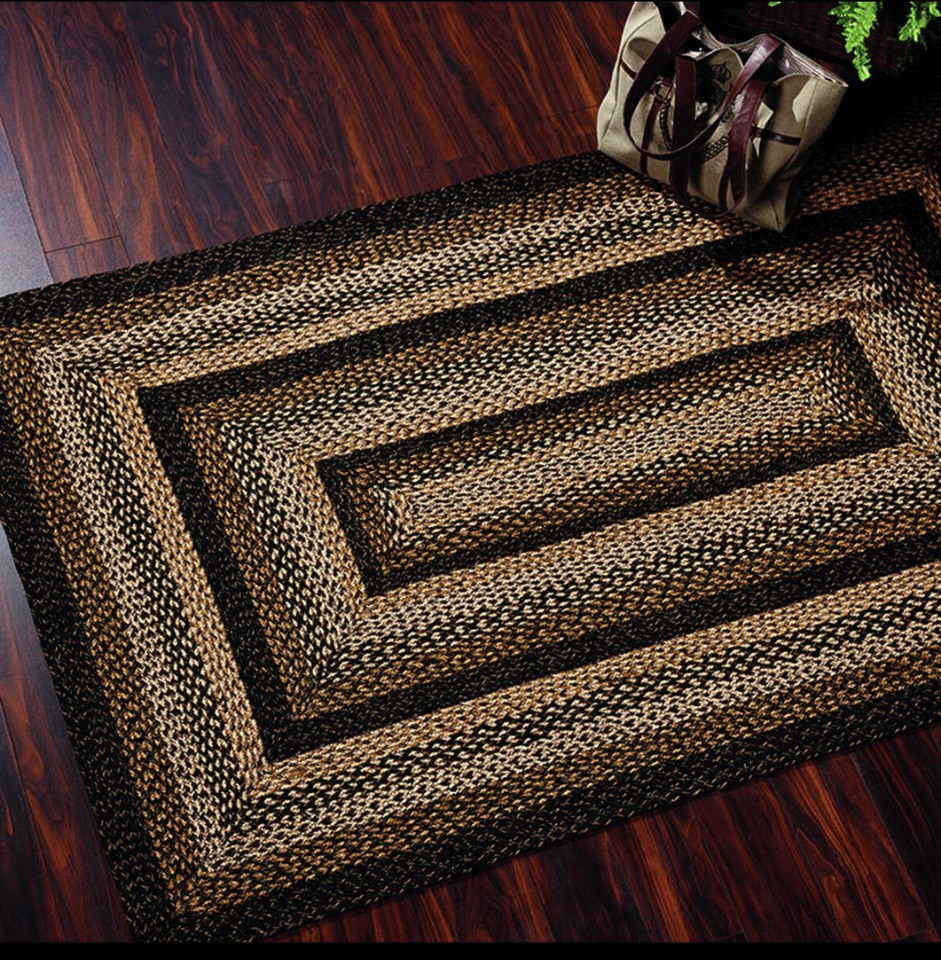 Black Forest Braided Area Rug By IHF Rugs. Oval & Rectangle. Many Sizes ...