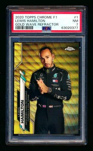 2020 Topps Chrome F1 #1 Lewis Hamilton RC Gold Wave Refractor #50/50 ...