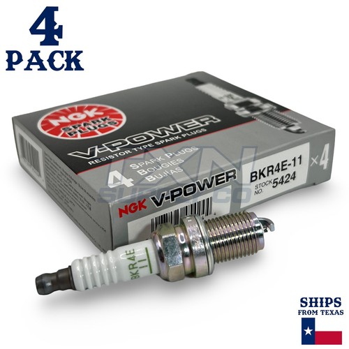 NGK 5424 V-Power Spark Plugs BKR4E-11 - 4 Pack | eBay