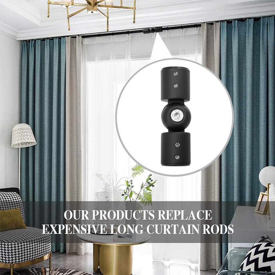 Turning Connecting Rod Corner Connector Curtain Rods' Connectors ...