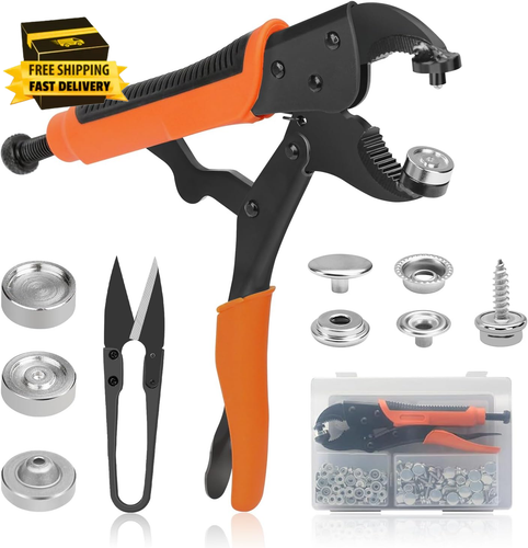 Upgraded Version Heavy Duty Snap Fastener Tool, Snap Setter Tool with ...