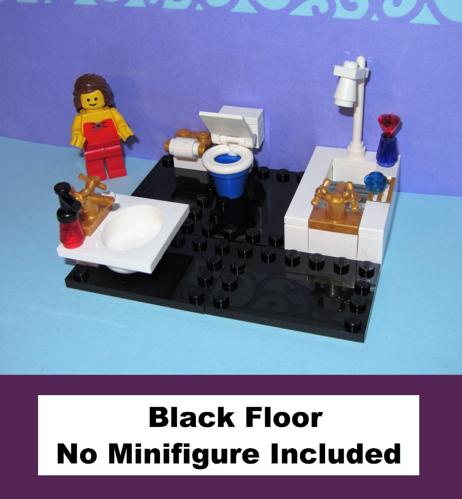 Deluxe Tiled Bathroom Toilet Sink Tap Faucet Tub Shower WC - MADE OF ...