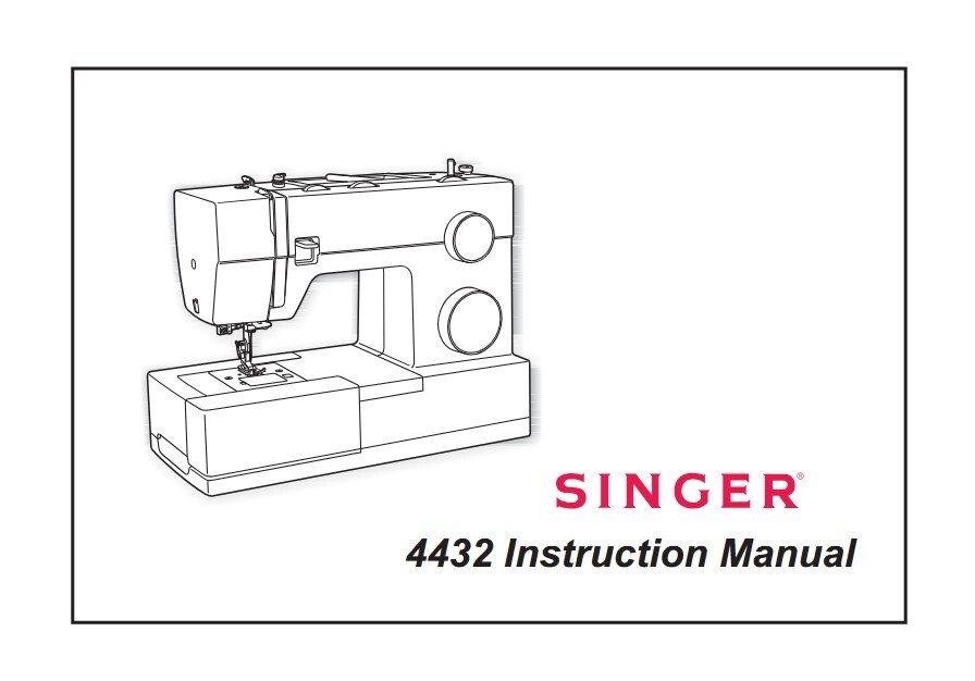 SINGER Heavy Duty 4432 Sewing Machine Operation Instruction Manual PDF ...