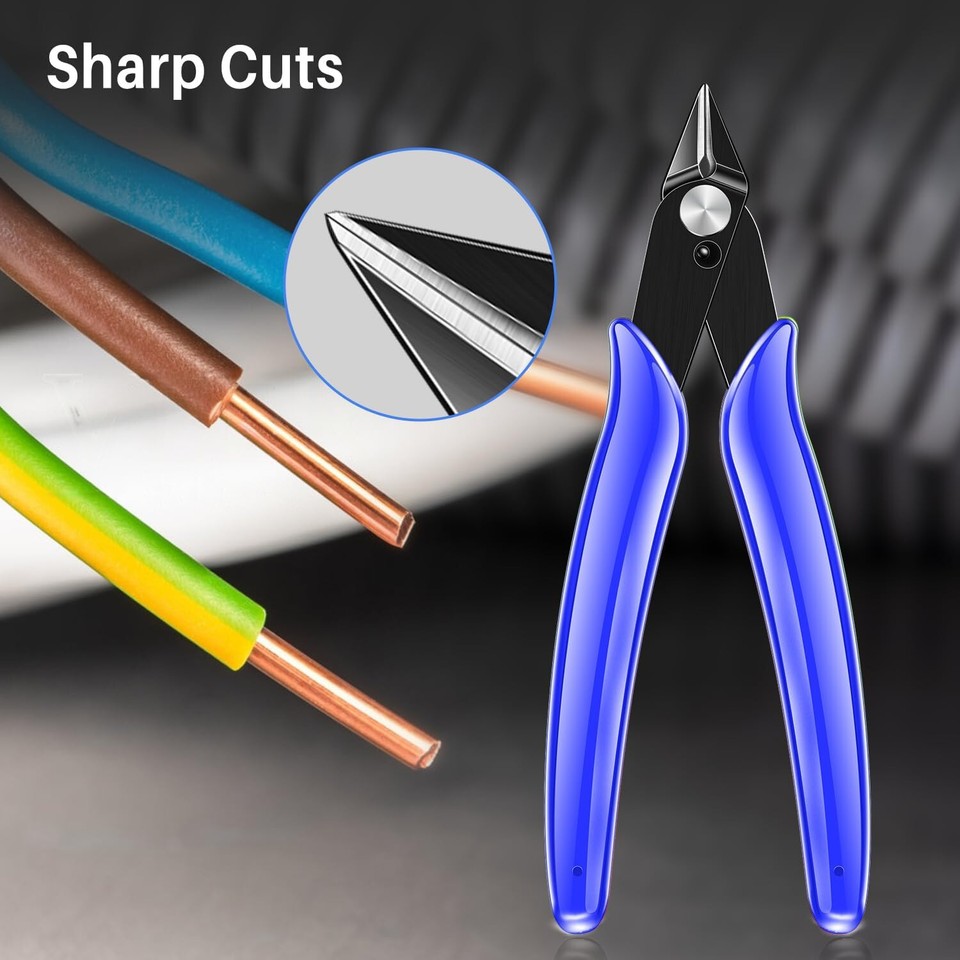 Wire Cutter Pliers Carbon Steel Ultra Sharp Cutter Clippers Wire Flush ...