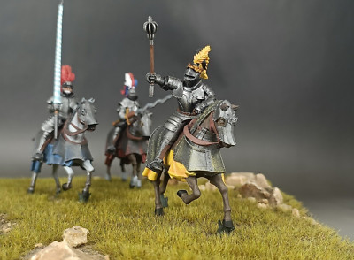 1/35 Built and Painted 3D Medieval Age European Horse Knight Yellow ...