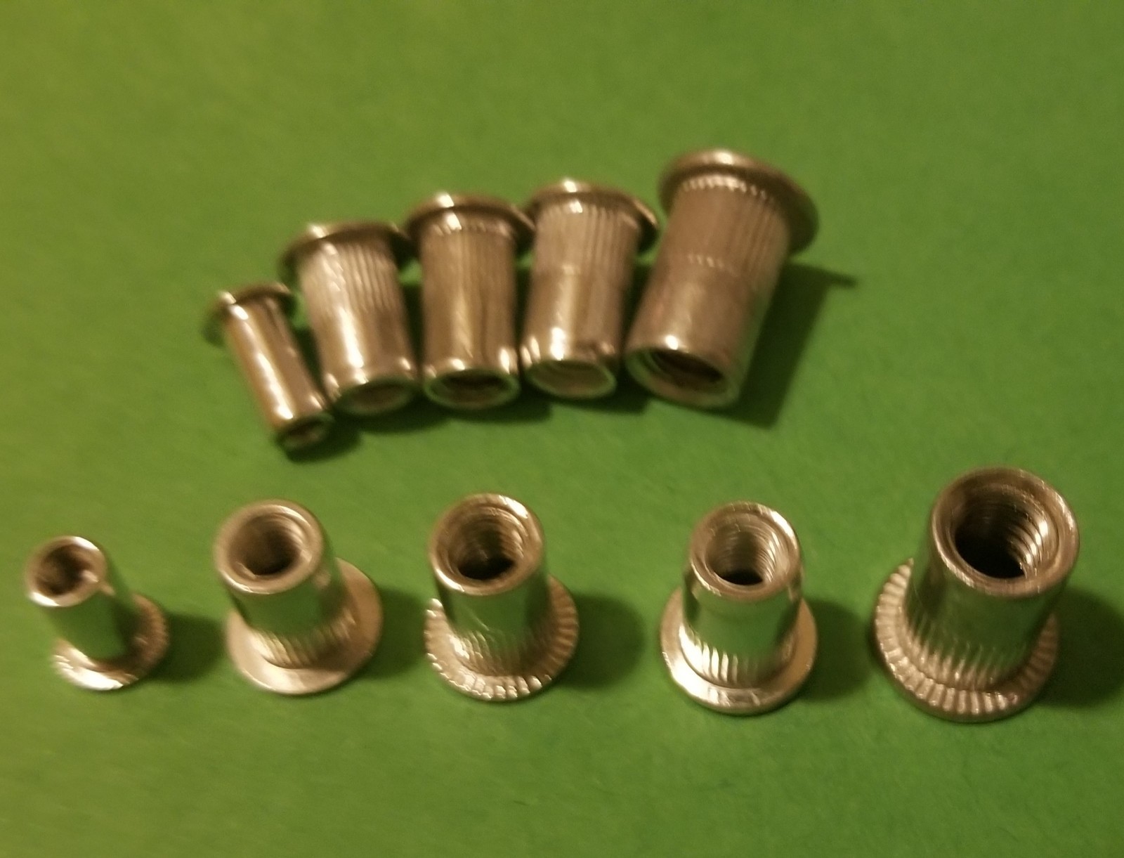 55 QT Kit Standard Rivet Nut Aluminum Rivnut Assort 6-32 8-32 10-24 10 ...