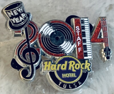 Hard Rock Hotel TULSA 2014 NEW YEAR STAFF PIN Music Note Record ...