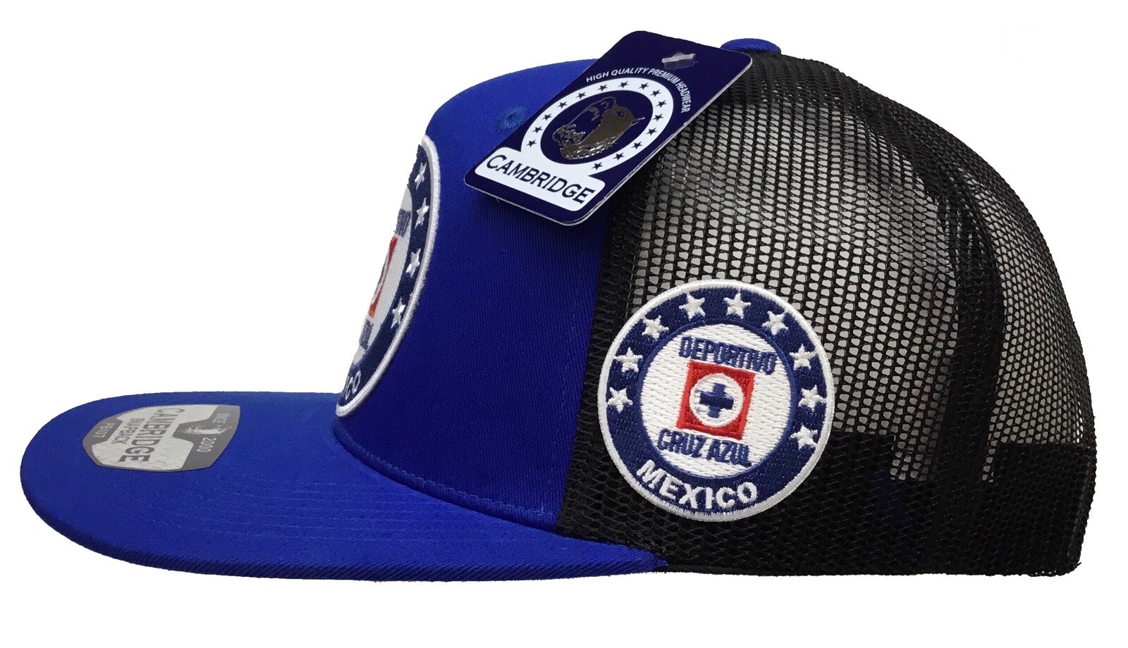 Deportivo Cruz Azul 2 Logos Hat Royal Black Mesh Mexico Fede El Chapo ...
