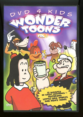 1 Hour Long Wonder Toons Cartoons Vol 1 DVD Little Lulu Popeye Snow ...