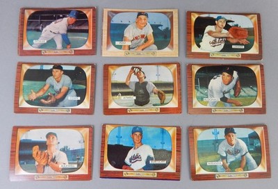 9x 1955 Bowman Color TV baseball card lot Maxwell Coan Atwell Post ...