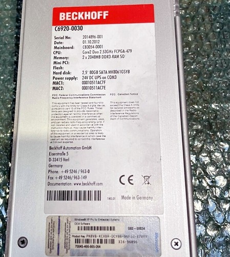 1PCS NEW BECKHOFF C6920-0030 Control Cabinet Industrial PC Free ...