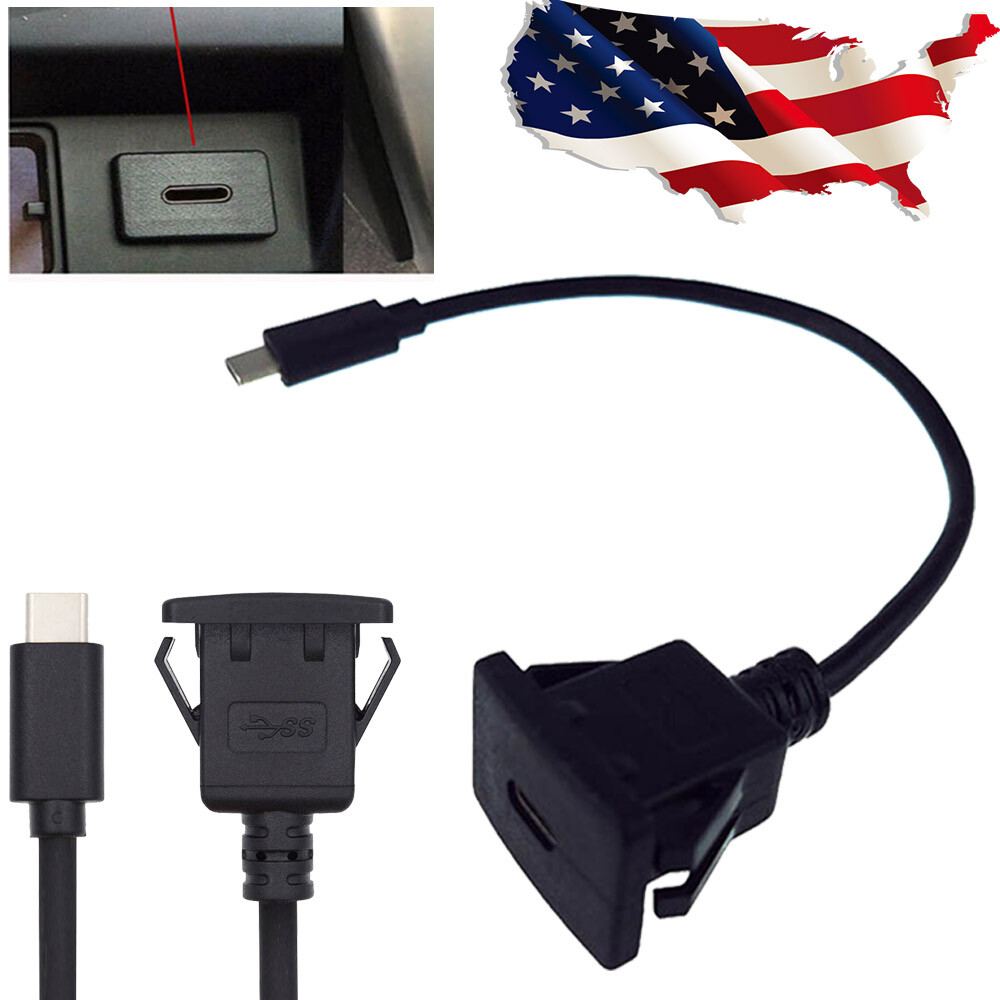 USB-C Type-C Male to Female 10Gbps Extension Cable Flush Car Latch ...