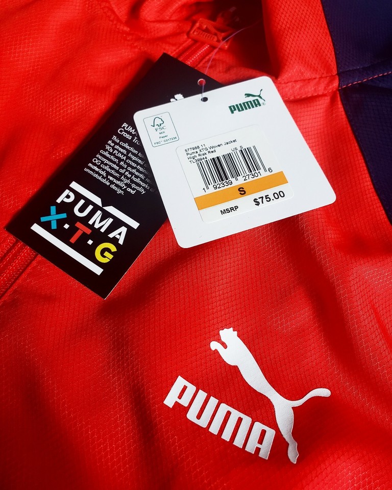 Puma XTG Woven Jacket Mens 577988 11 High Risk Red TL39934 Size Small ...