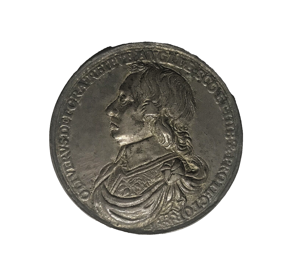 ND (1653) GREAT BRITAIN OLIVER CROMWELL (LORD PROTECTOR)CAST SILVER ...