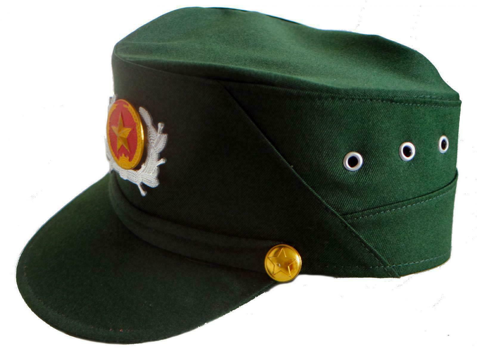 Vietnam Army Vietnamese Military Cap Hat with metal badge army surplus ...
