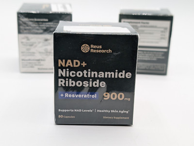 Reus Research NAD+ Resveratrol 900mg Resveratrol Expires 12/26 Anti ...