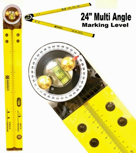 BRAND NEW MULTI FUNCTION RULER ANGLE FINDER SPIRIT LEVEL 600mm / 24inch ...